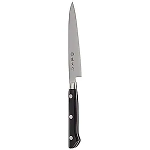 FU-801 Petty Knife, 4.7 inches (120 mm), Made in Japan, Cobalt Alloy Steel, Double Edged, Perfect for Peeling and Cutting Fruits and Vegetables, All-Purpose Knife for Cooking Meats and Fish, Made by