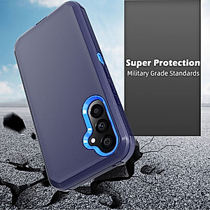 TASHHAR Phone Case for Samsung Galaxy A54 5G case,Heavy Duty Hard Shockproof Armor Protector Case Cover with Belt Clip Holster for Samsung A54 5G 2023 Phone Case (Navy Blue)