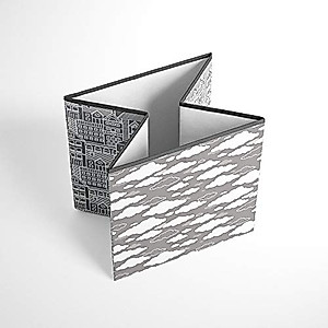 Bacati Clouds in The City Storage Box Small, White/Grey