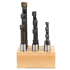 9pcs 3/8" Round Shank Boring Bar Set High Speed Steel Boring Bar Carbide Tipped Bars Lathe Tools