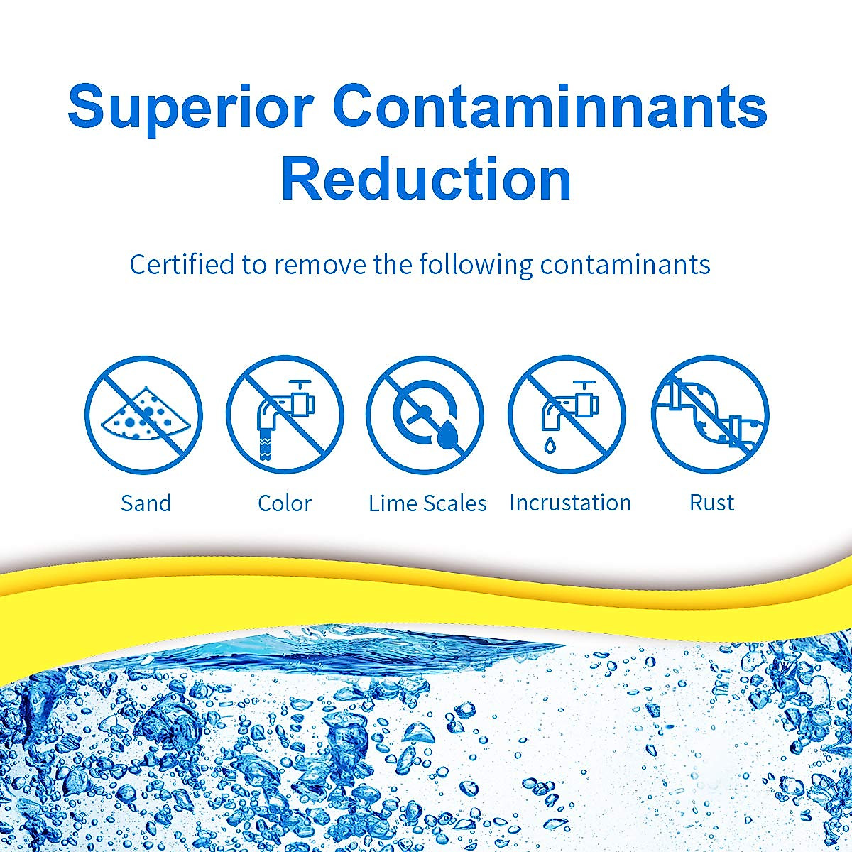 EXCELPURE Whole house Sediment Water Filter 10" x 4.5" (5 micron）Compatible with Culligan RFC-BBSA , WFHD13001B, GXWH35F, GXWH30C, 3M Aqua-Pure AP817,Whirlpool WHKF-GD25BB (2 PACK)