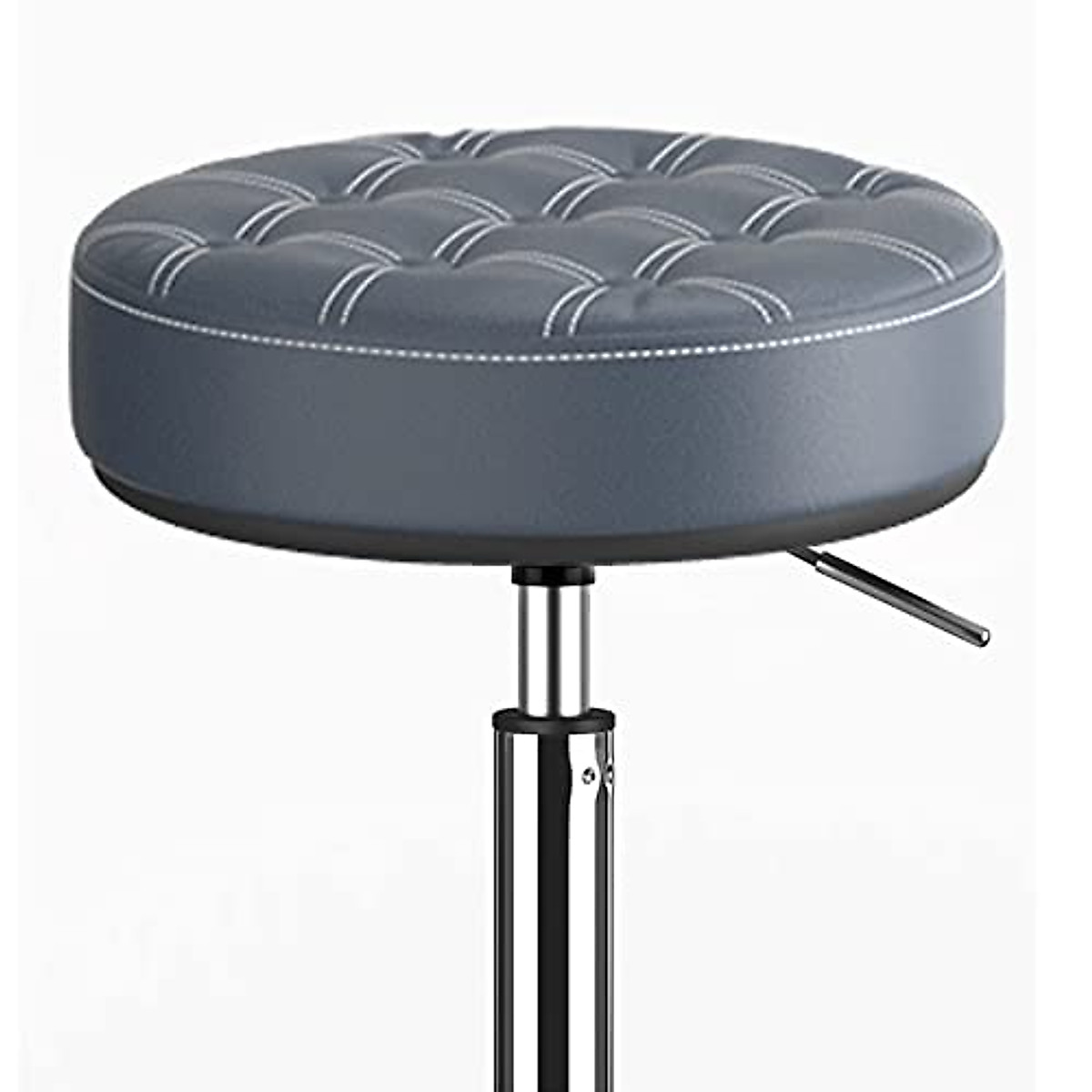 Tattoo Chair Saddle Stool with Rollers, Pu Leather Hydraulic Swivel Adjustable Drafting Stool Work Chair for Salon Spa Beauty Massage Dental Clinic Etc-B