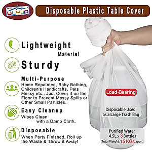 PARTY ULYJA Burgundy Tablecloths Plastic 3-Pack Premium 54 Inches x 108 Inches Disposable Table Covers Decorative Table Cloths for Rectangle Tables