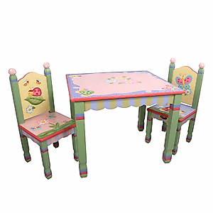Fantasy Fields Table and Set of Two Chairs Magic Garden Kids Room Furniture