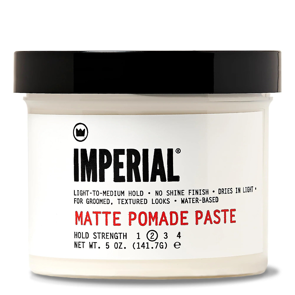 Imperial Barber Grade Products Matte Pomade Paste Light-Medium Hold, Natural, No-Shine Finish, Non-Greasy, Add Volume - 5 oz