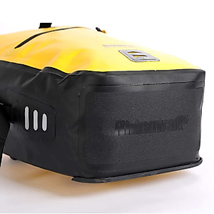 Rhinowalk Bike Pannier Bag Waterproof Rack Bicycle Bag 27L, Bike Bag Rack Saddle Bag Shoulder Bag Laptop Pannier Bike Accessories-Yellow