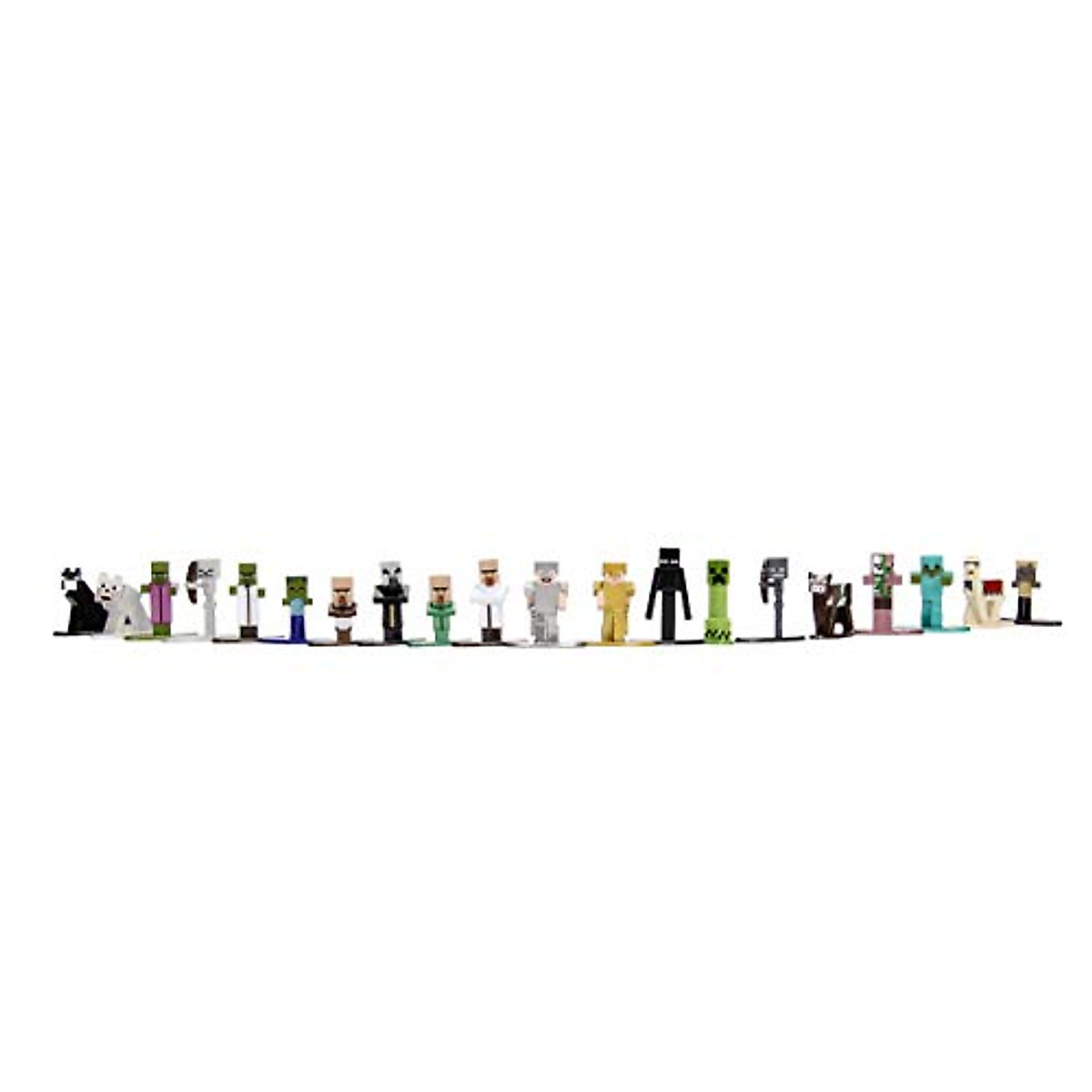 JADA Minecraft 20-Pack Wave 1 Nano METALFIGS 1.65" Die - Cast Figures, Multicolor (30125)
