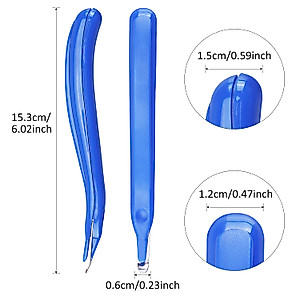 ZZTX 3 PCS Professional Magnetic Staple Remover Puller Rubberized Staples Remover Staple Removal Tool for School Office Home(Blue, Rose, Green)