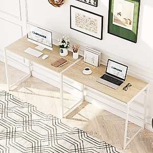 Elephance Folding Desk Writing Computer Desk for Home Office, No-Assembly Study Office Desk Foldable Table for Small Spaces