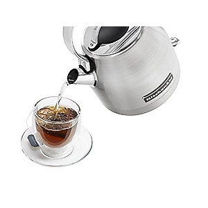 KitchenAid KEK1222SX 1.25-Liter Electric Kettle - Brushed Stainless Steel,Small & KMT4115SX Stainless Steel Toaster, Brushed Stainless Steel