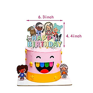 Toca Party Decorations Boca Life Birthday Party Supplies Includes CupCake Toppers, Cake Toppers,Banner Garland, Balloons, Party Favor Pack For Kids