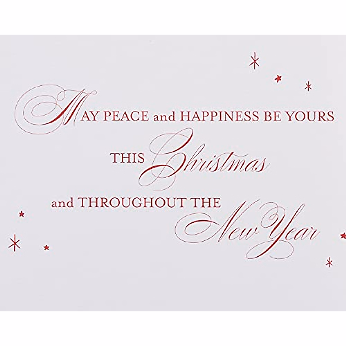 Papyrus Boxed Christmas Cards with Envelopes, Peace and Happiness, Glitter-Free Christmas Tree (12-Count)