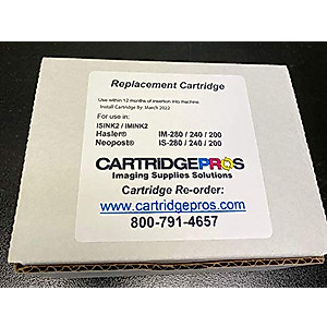 Made in USA Cartridge Pros Red Ink Cartridge ISINK2 for Neopost IS200, IS240 and IS280 Postage Machines. + CP Letter Opener