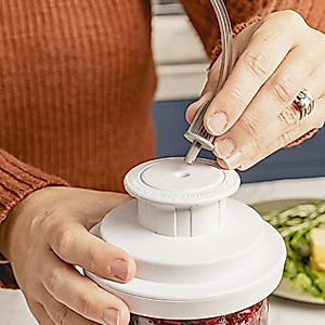 Jar Sealer Hood for Vacuum Sealing Wide-Mouth Mason Jar Food Storage 2 Pack with One Accessory Hose by Magic Vac, Keep Food Fresh BPA Free, MADE IN ITALY