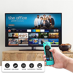 (3 Pcs) ONEBOM Fire Stick Remote Cover 3rd Gen, Glowing in The Dark, Anti Slip Protective Silicone Firestick Cover Compatible with Firestick 4K / 4K Max/Fire Stick Lite Voice Remote