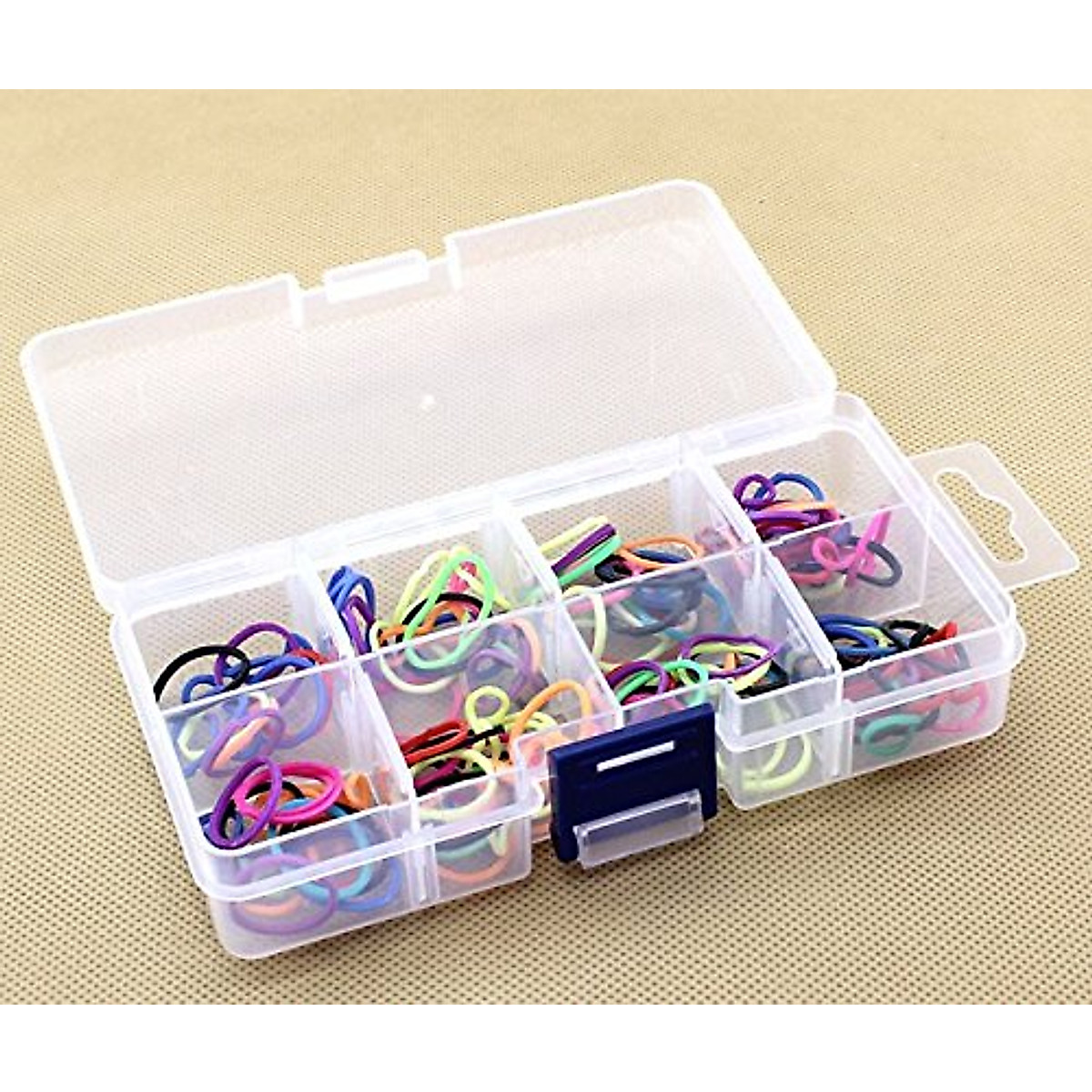8 Grid Portable Clear Hard Plastic with Removable Dividers Art Craft Storage Container Jewelry Ring Earring Beads Sewing Pills Accessories Storage Organizer Box Case