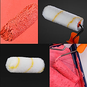 100 Pieces 4 Inch Paint Roller Covers Small Roller Nap with Roller Frame Kit Mini Paint Rollers for House Painting Wall Painting Tools