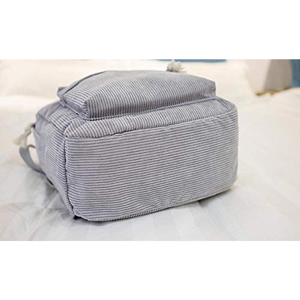 Poopy Girls Personality Corduroy College Style Backpack Female Accessories Handbags Backpack Daypack-Green