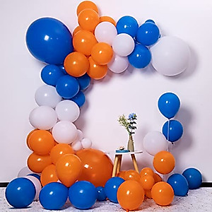 MOMOHOO Royal Blue Balloons Different Sizes - 100Pcs 5/10/12/18 Inch Graduation Balloons, Birthday Party Balloons Gender Reveal Latex Balloons for Boy Baby Shower, Dark Blue Balloons for Bluey Themes