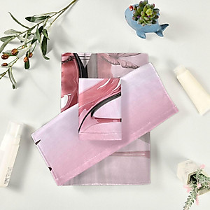 Flradish Pink High Heels Towels 3 Pack Bath Towels for Bathroom Set Soft Cotton Highly Absorbent Lightweight & Quickdry Towel Set 1 Bath Towel,1 Hand Towel,1 Washclothe