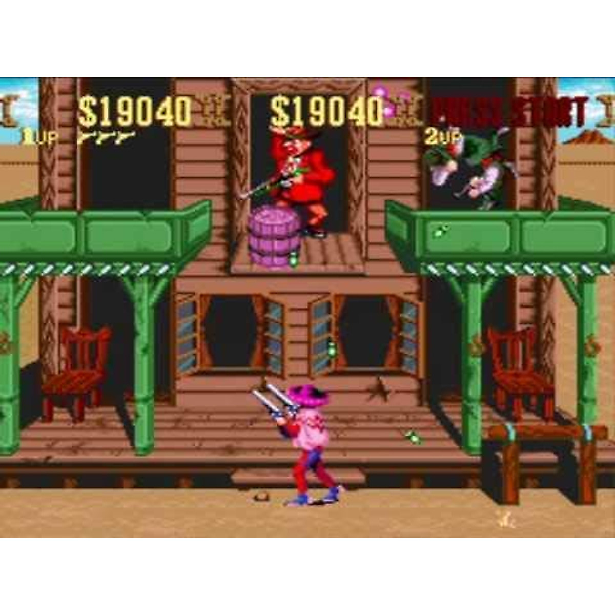 Sunset Riders (Super Nintendo, SNES) - Reproduction Video Game Cartridge