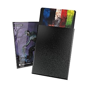 Ultimate Guard Cortex Card Sleeves, 100 Standard Size TCG Sleeves, 66 x 91mm, Black Back, Glossy Finish, No PVC & Acid-Free, High Clarity