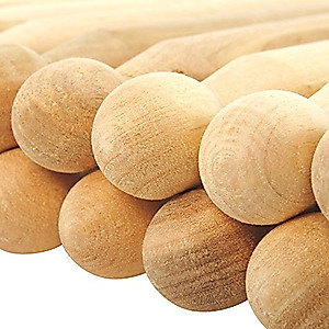 HANGERWORLD Round Wooden Clothespins for Crafts and Laundry - 24 Pack, 4.3inch Long, Old Fashioned Traditional Heritage Dolly Clothes Pegs