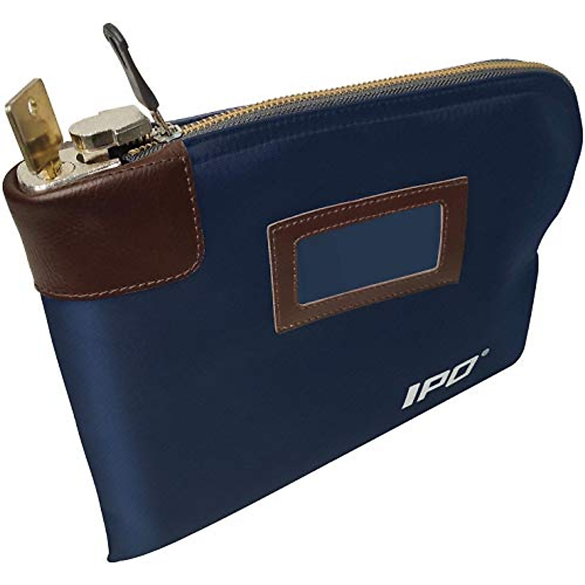 Waterproof Cash Bag with Lock and 2 Keys, 11 x 8.6 Inches, Canvas Documents Bag, Money Bank Deposit Bag with Zipper, Durable Leatherette Money Cash Coin Check Wallet Pouch for Men & Wome