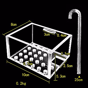3-in-1 Aquarium Filter Boxes Transparent Acrylic Externa Hanging Water Purifier Aquarium Supplies for Home Restaurant Hotel Aquarium Tools(for widening Five Boxes and Seven Boxes)