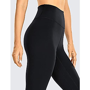 CRZ YOGA Women's Brushed Naked Feeling Yoga Leggings 25" - High Waisted Athletic Workout Leggings Yoga Pants Black Medium
