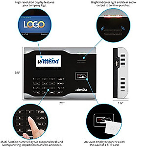 uAttend CB6500 Wi-Fi Employee Management Time Clock