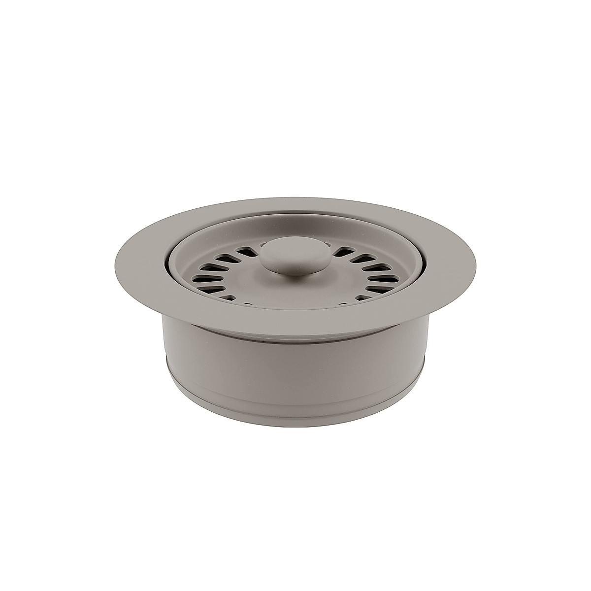 Lexicon Disposal Flange for Quartz Kitchen Sink with Concrete Colored Finish Fits 3.5 Inch Drain Hole LG-DF-C