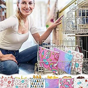 Shappy 6 Pack Reusable Snack Bags Food Safety Washable Lunch Baggies for Kids with Zipper Kids Food Storage Pouch Zipper Dual Layer Bags (7 x 7 Inch) As Shown in Pictures about 7 x 7 inches of each