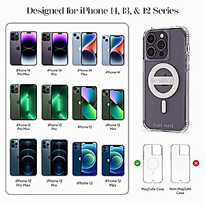 Case-Mate Magnetic Phone Grip [Loop Grip] - Removable Magnetic Phone Ring Holder for Hand - Soft Ultra-Thin Collapsible MagSafe Phone Holder for iPhone 14 Pro Max / 13 Pro Max / 12 Pro Max - Sparkle