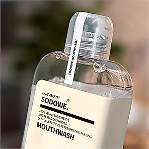 SODOWE. Vegan Oil-Pulling MOUTHWASH, 9.46 fl oz, Colorless and Odorless, Non-Alcohol Oral Rinse