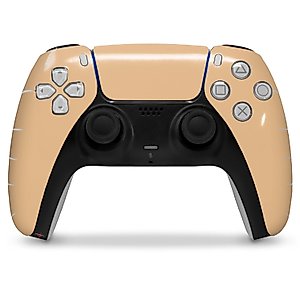 WraptorSkinz Skin Wrap compatible with Sony PS5 DualSense Controller Solids Collection Peach (CONTROLLER NOT INCLUDED)