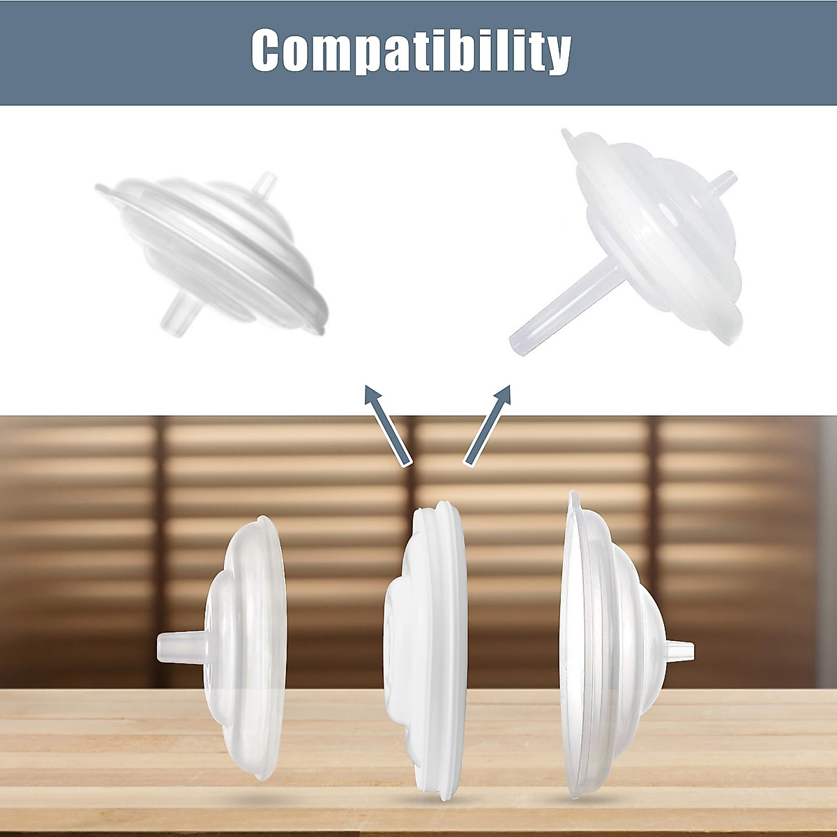 4pcs Silicone Membrane Compatible with S1 Spectra S2, Maymom Breast Pump Backflow Protector BPA Free Not Original Accessories Replacement Parts for Spectra Pump Parts and Spectra S2 Parts