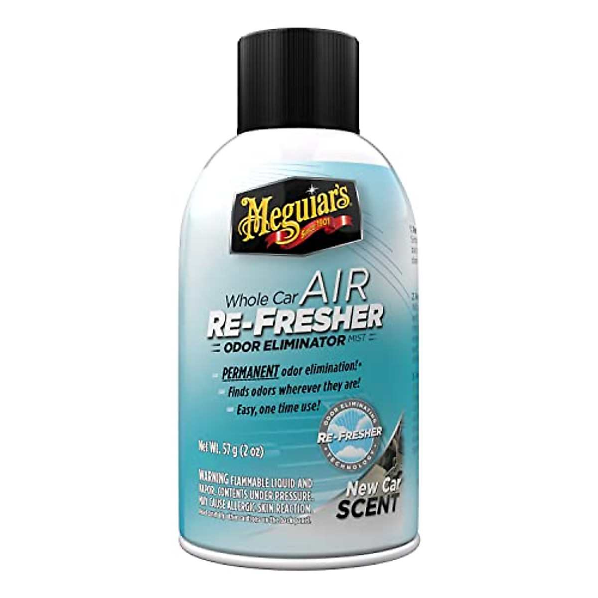 Meguiar's G16402 Whole Car Air Re-Fresher Odor Eliminator Mist, New Car Scent, 2 Fluid Ounces