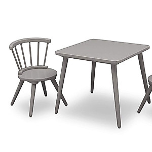 Delta Children Windsor 2 Chair, 3 Piece Set, Grey