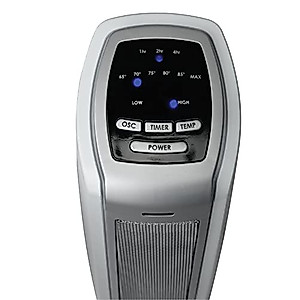 Lasko Oscillating Ceramic Tower Space Heater for Home with Overheat Protection, Timer, 22.5 Inches, Silver, 1500W, 5775, 7.5″L x 7.1″W x 22.75″H