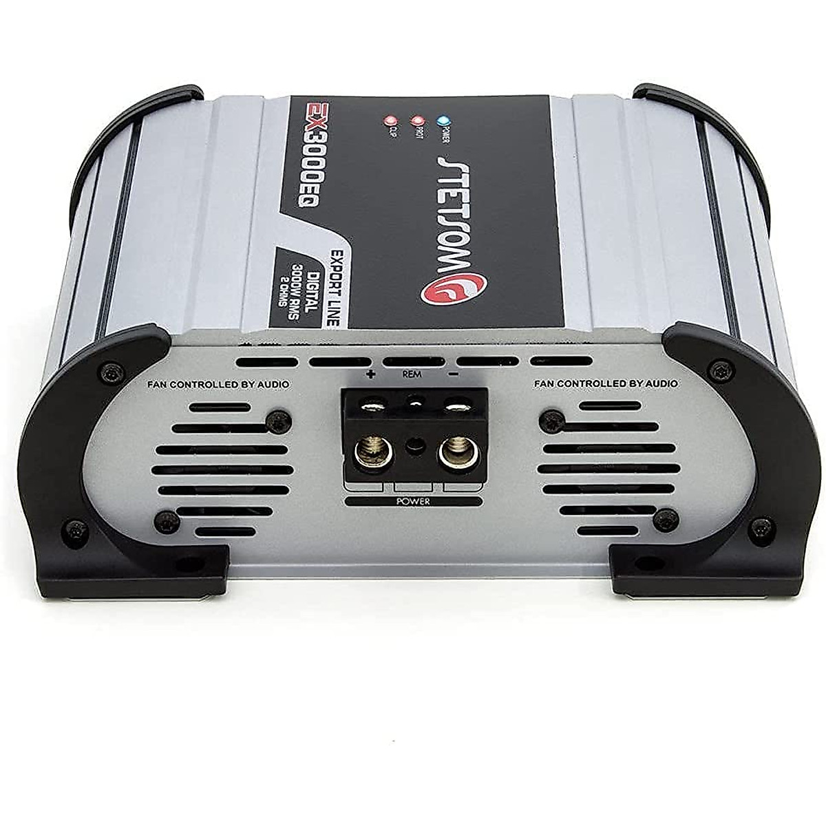 Stetsom EX 3000 EQ 1 Ohm Mono Car Audio Amplifier, 3000.1 3K Watts RMS, 1Ω Stable Full Range HD Sound Quality MD Crossover HPF LPF Bass Boost Front Rear Bridge Speaker