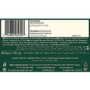 Ahmad Tea Black Tea, Ceylon Loose Leaf, 454g - Caffeinated & Sugar-Free