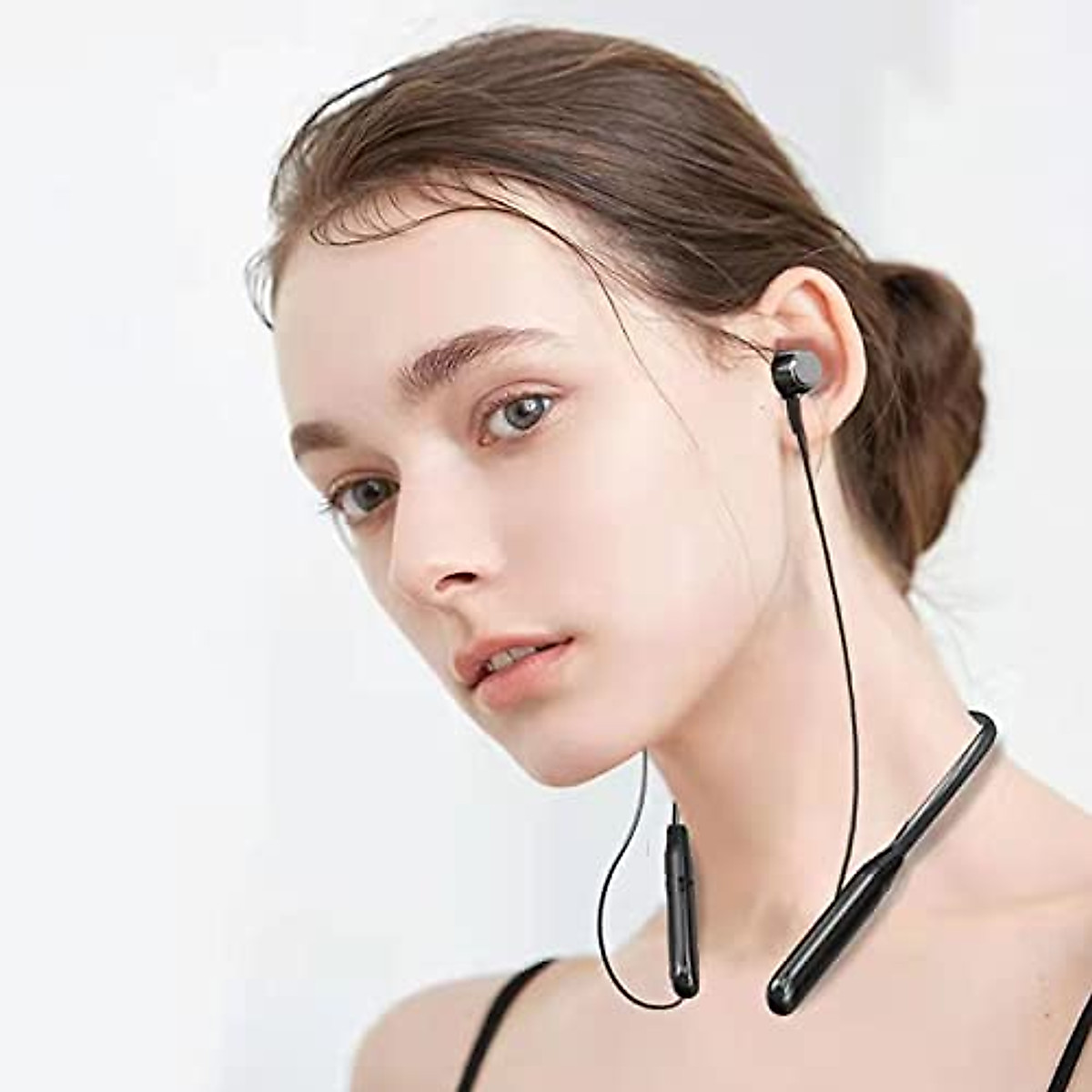 Charella #M27127 New Bluetooth 5 2 Neck Hanging Headset Ultra Long Endurance Sports Running Wireless Led Headset Intelnt Noise Reducti