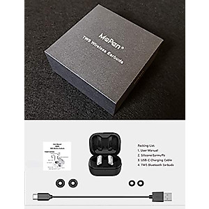 MAPAN True Wireless Earbuds Sports Heavy Bass Bluetooth Earphones, Noise Cancelling 32 Hrs TWS Headphones, Waterproof Hi-Fi Stereo in-Ear Earbud Sport Earbuds with Microphone for iPhones and Android