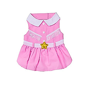 Doggy Parton Pink Cowgirl Collared Dress for Pets - XX-Large