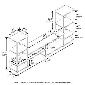 FURINNO Turn-N-Tube Grand Entertainment Center, Espresso/Black