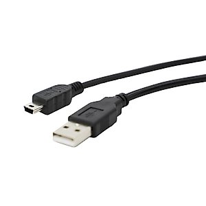HAUZIK 2 Pack USB-A to Mini USB 2.0 Fast Charging Cable, 10 Foot, Black