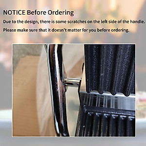 Yovtekc Commercial Panini Press Grill Flat 110V, Electric Stainless Steel Sandwich Panini Maker Non-stick 2200W, Temperature Control 122℉-572℉ for Hamburgers Steaks Bacons