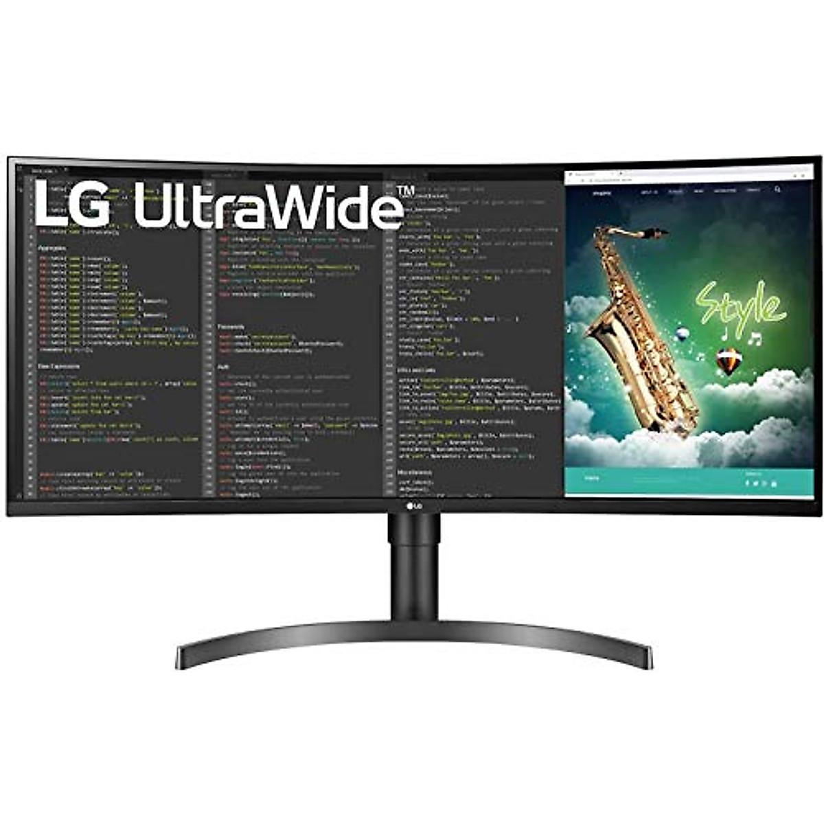 LG 35WN65C-B 35-inch-inch Curved UltraWide QHD HDR Monitor with FreeSync (Renewed)