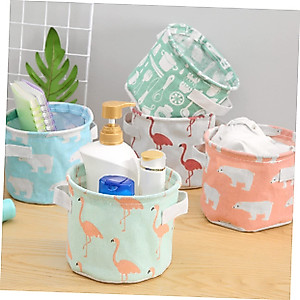 Outanaya 2pcs Storage Basket Mini Containers Shelf Organizer Bins Decorative Storage Bins Snack Containers Canvas Storage Bin Shelves Mini Baskets Decorative Basket Foldable Cotton Linen